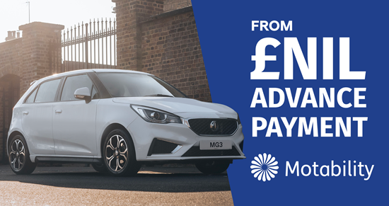 MG Motability Offers | From £NIL Deposit | Hampshire, West Sussex & Surrey